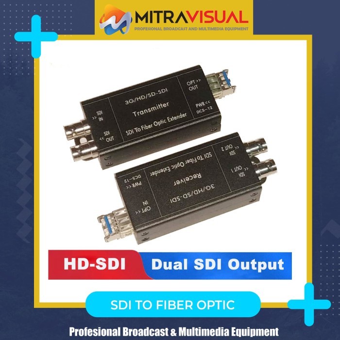 Jual 3GHD SDI Fiber Converter Dual SDI Output 1080P SDI Fiber Optic ...