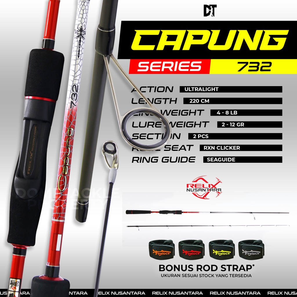 Jual Capung Relix Nusantara Joran Pancing Rod UL ULtralight Spinning Baitcasting Gen 2 SE 662 ...