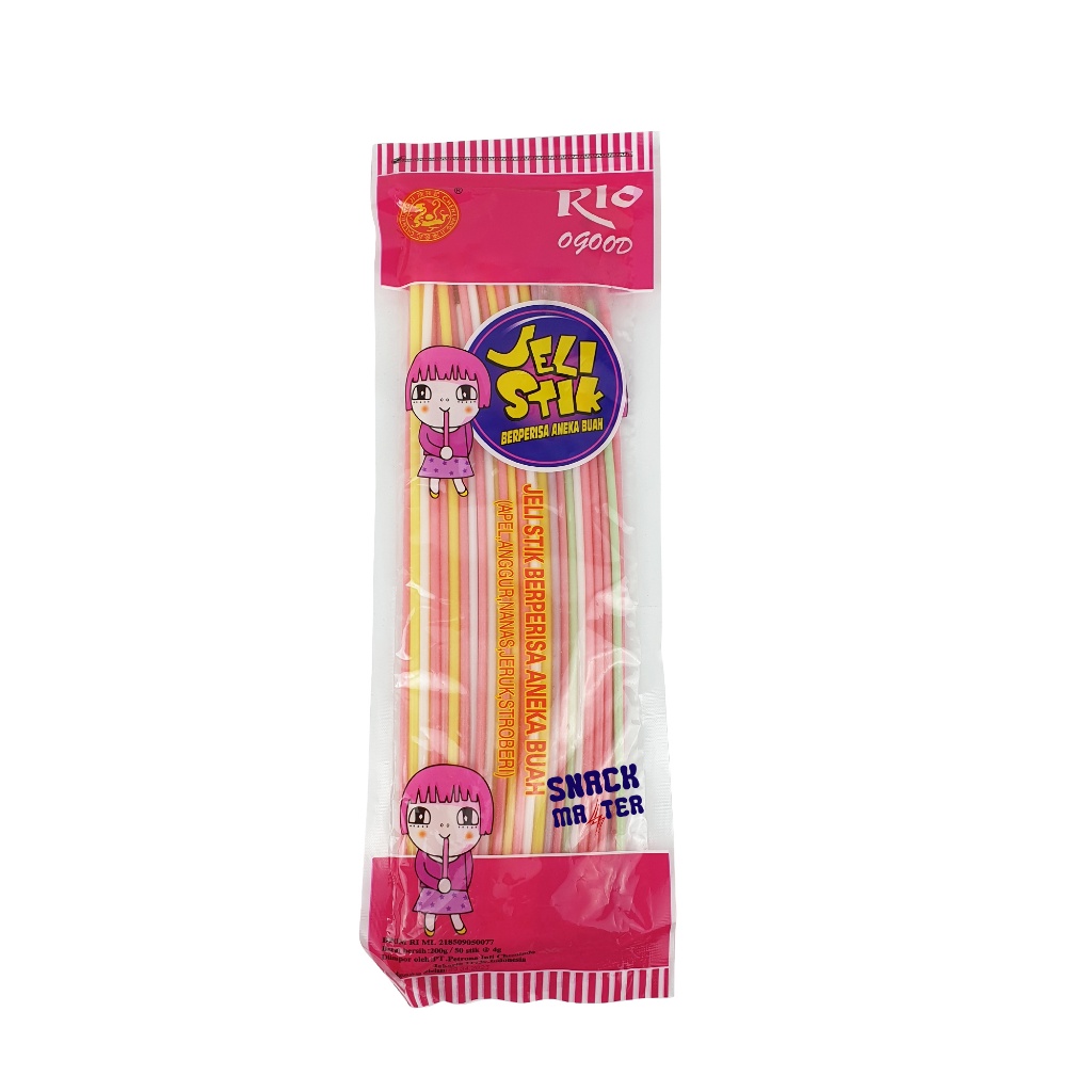 Jual Jeli Stik Aneka Rasa Buah - Netto 200 gr (50 stik @4gr) | Shopee ...