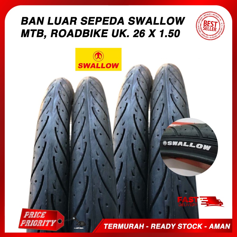 Jual Swallow Ban Luar Sepeda MTB 26 x 150 / Ban Luar Swallow 26 x 1.50 Road | Shopee Indonesia