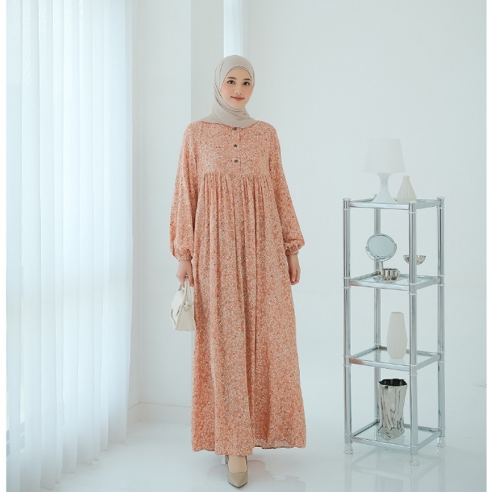 Jual Le Khari Zada Dress Bahan Rayon Viscose Gamis Homedress Busui Size S - XL | Shopee Indonesia
