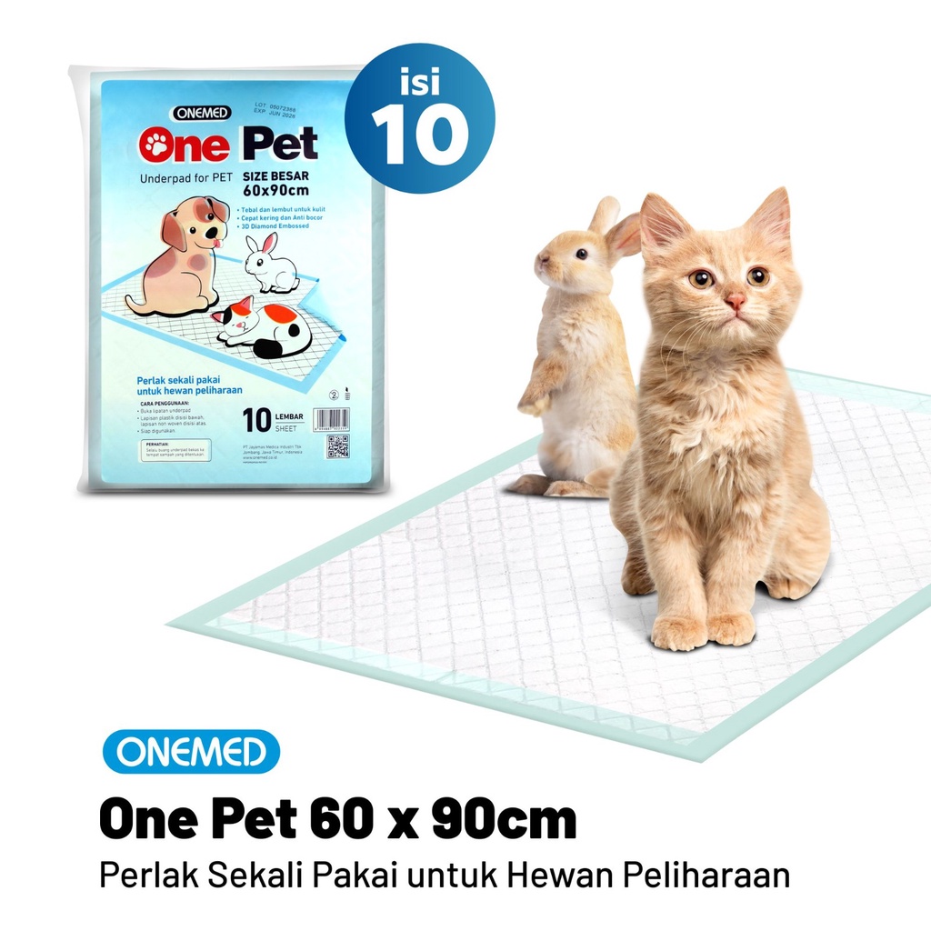 Jual Underpad One Pet / Toilet Training / Tatakan Kencing Hewan 60x90cm | Shopee Indonesia
