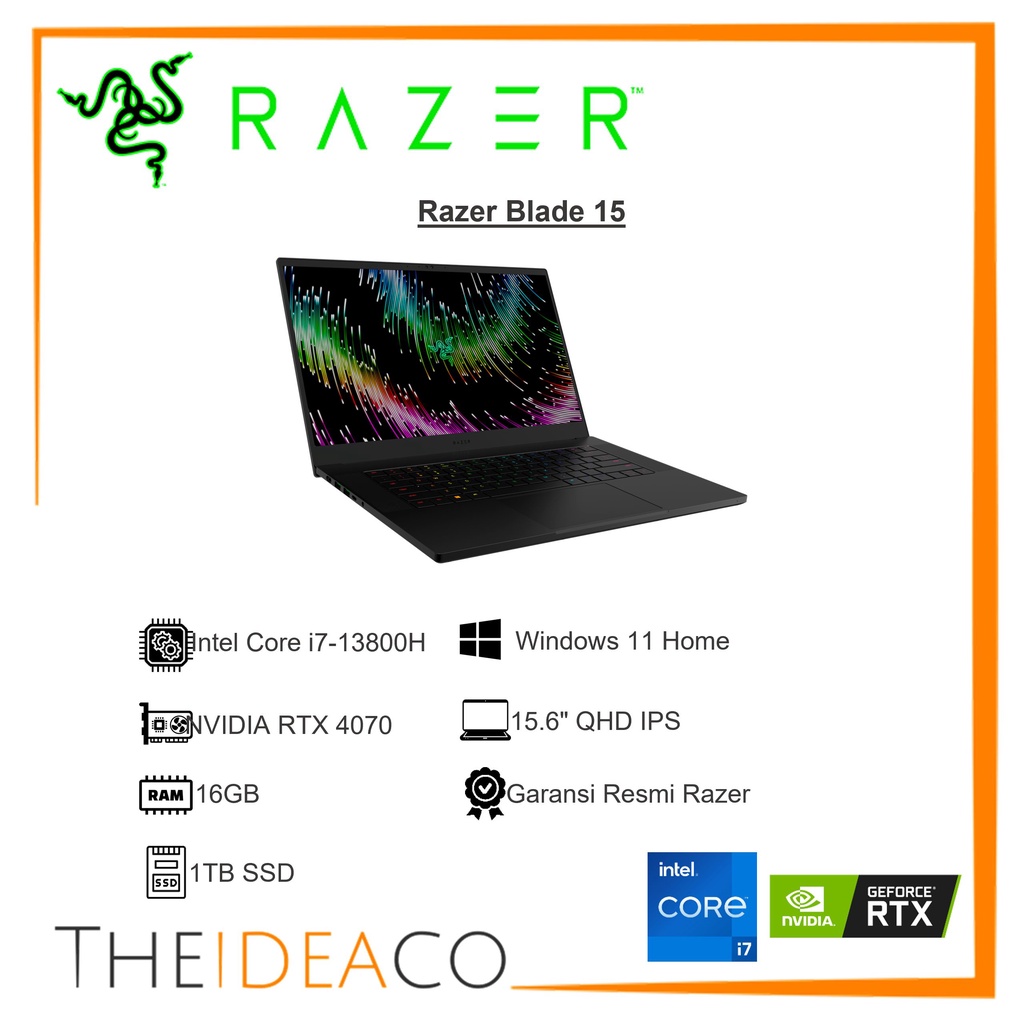Jual Razer Blade 15 i7-13800H 16GB 1TB SSD RTX 4070 8GB Win11Home ...