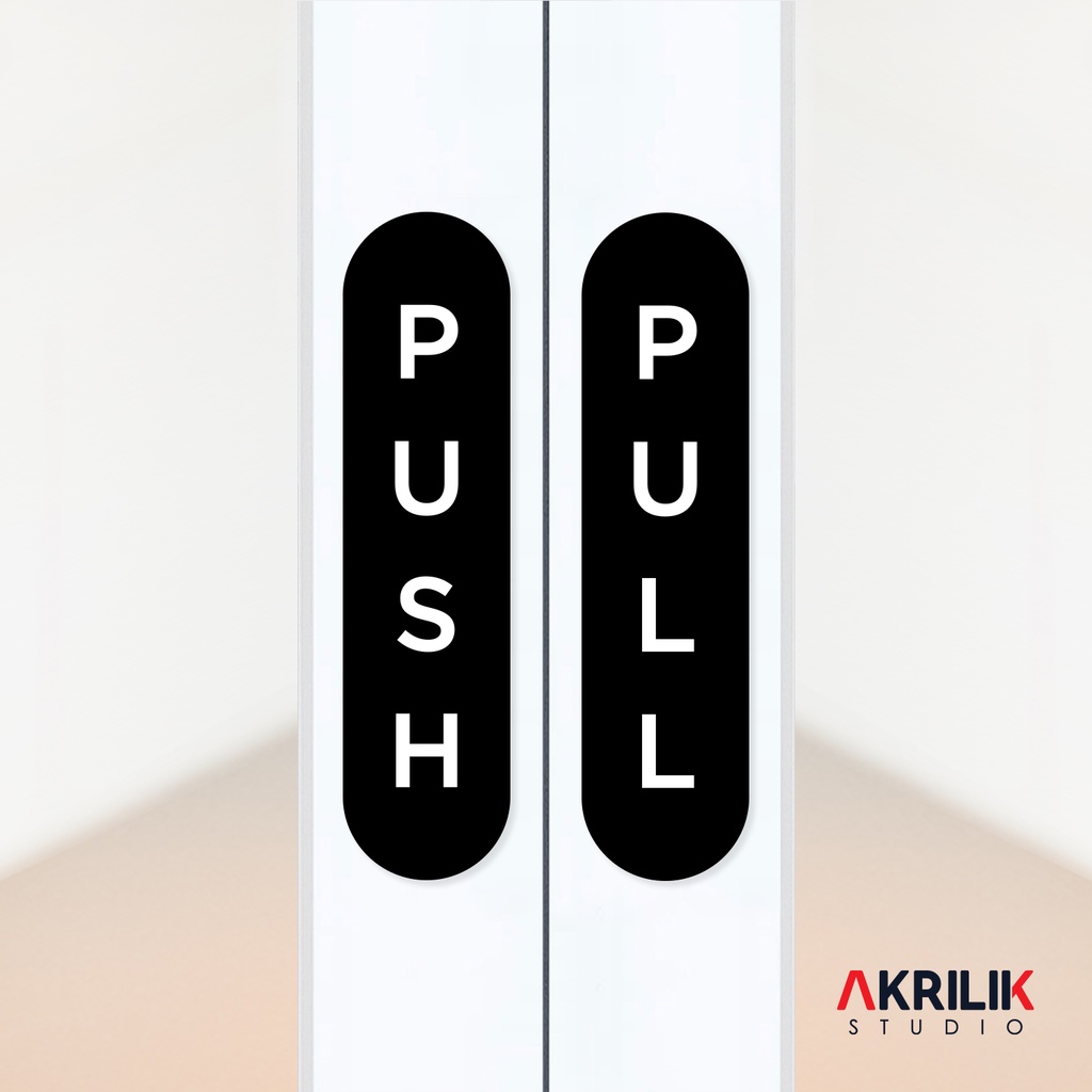 Jual Sign Door Push Pull Pintu Akrilik Board UV Print Dinding Acrylic ...