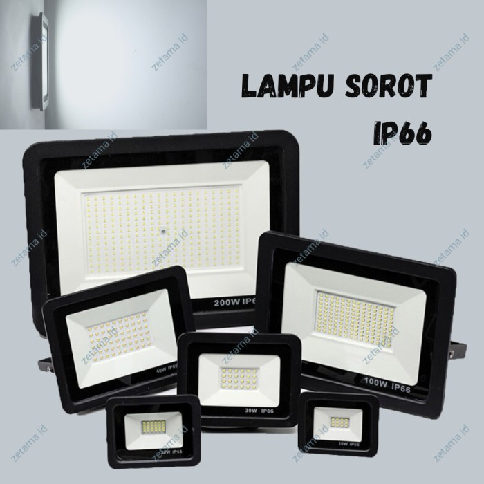 Jual Lampu Sorot 10w 20w 30w 50w 100w 200w LED Lampu Tembak Flood Light Emc | Shopee Indonesia