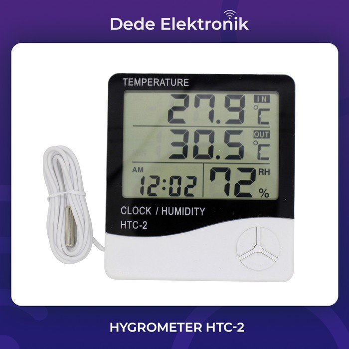 Jual HTC-2 Hygrometer Digital Thermometer Temperature Suhu In Out HTC2 | Shopee Indonesia
