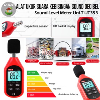 Jual Sound Level Meter Uni-T UT353 Alat Ukur Suara Kebisingan Sound ...
