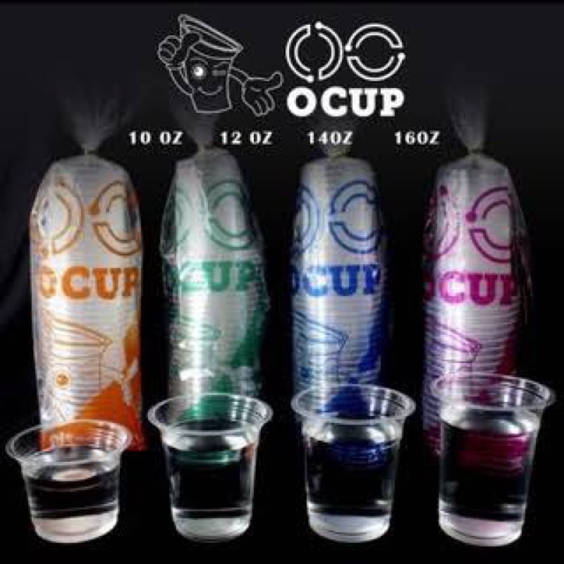 Jual Gelas Cup Plastik 10oz 12oz 14oz 16oz (50 Pcs) - merek O cup Cocok ...