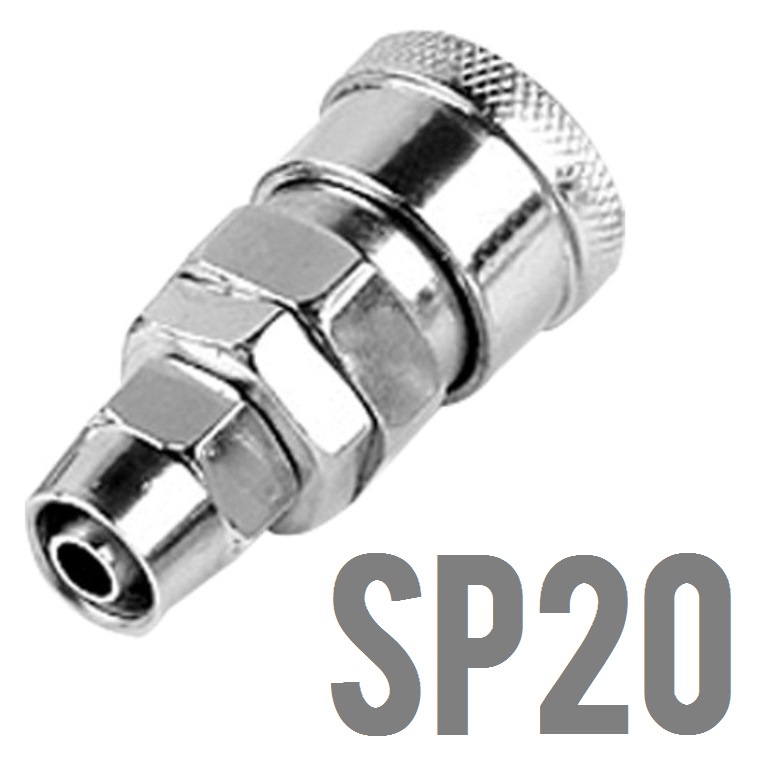Jual QUICK COUPLER SP20 sambungan selang udara angin kompresor konektor ...