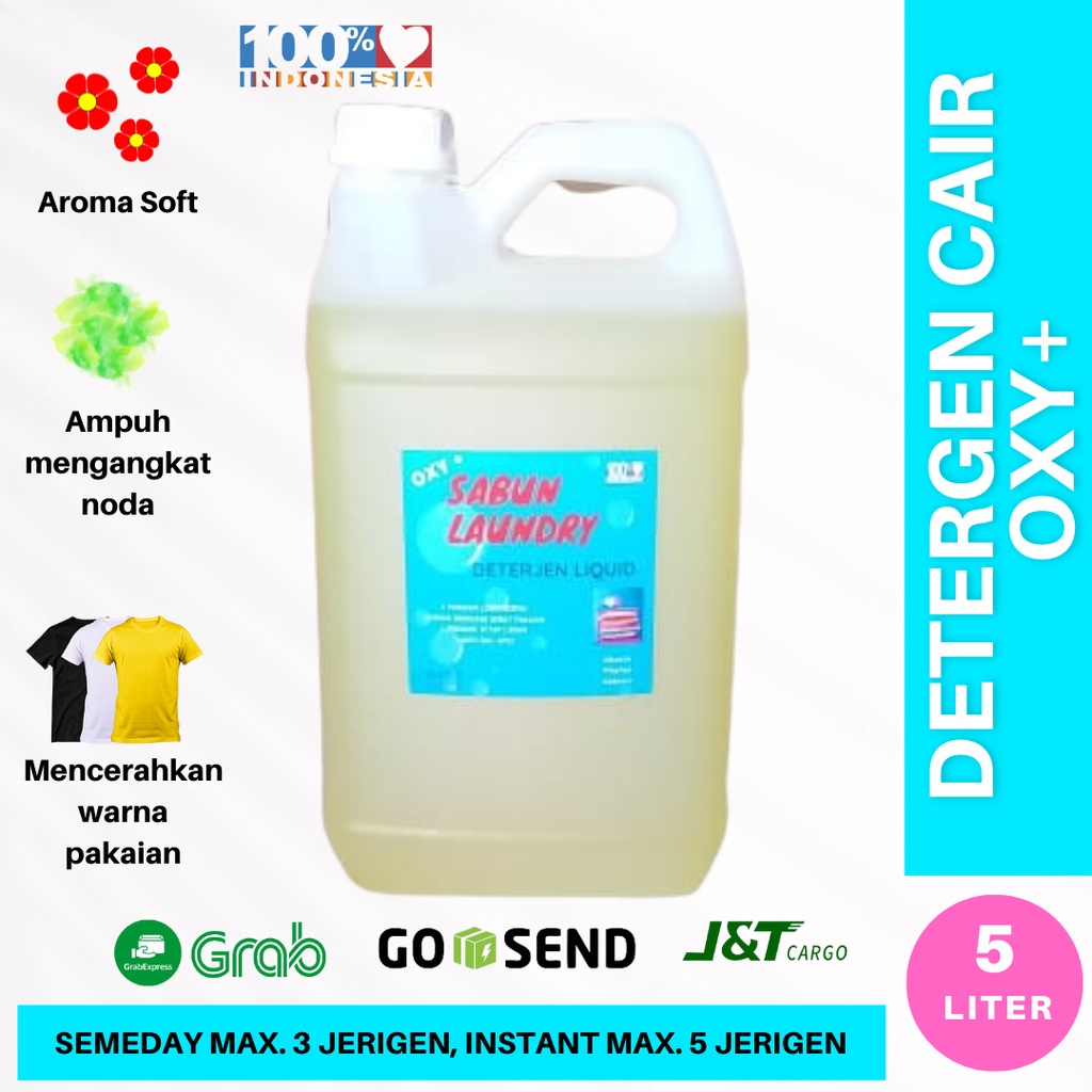 Jual DETERJEN CAIR OXY+ 5 Liter (Home Made) | Shopee Indonesia