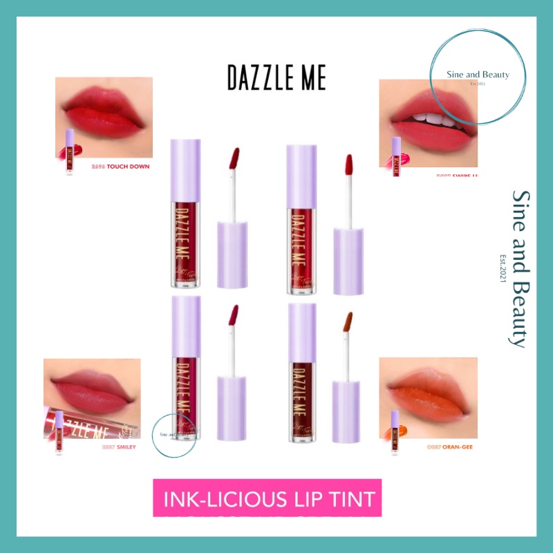Jual DAZZLE ME Ink-Licious Lip Tint BPOM | Mattedorable Long Lasting ...