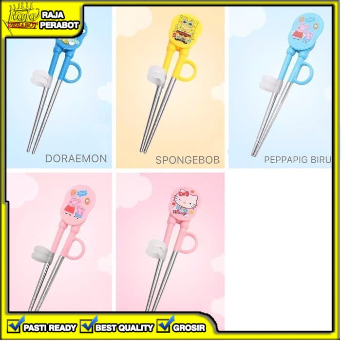 Jual [RPB] SUMPIT ANAK KARAKTEK KARTUN FOOD GRADE STAINLESS BESI MAKAN ...