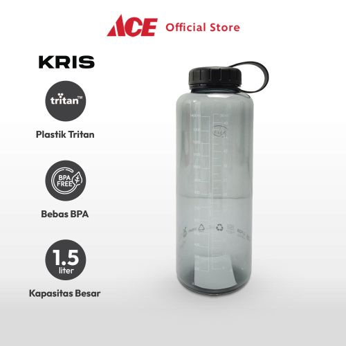 Jual Ace Kris 1.5 ltr Botol Minum Screw Lid - Hitam Tumbler Minuman ...