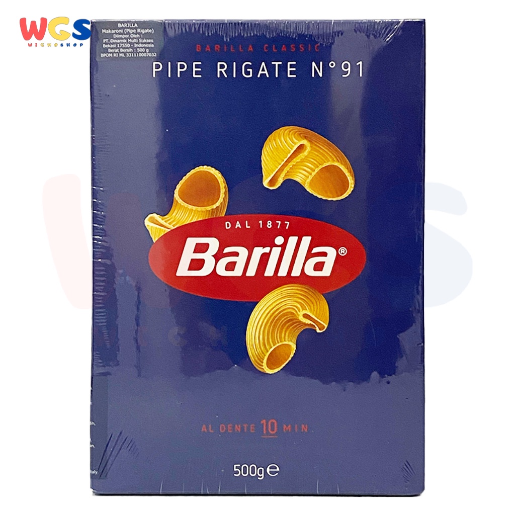 Jual Barilla Pipe Rigate Macaroni 500 gr - Master of Pasta | Shopee ...