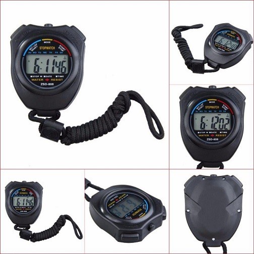 Jual Stopwatch Profesional Sports Stop Watch Digital LCD Dengan Strap ...
