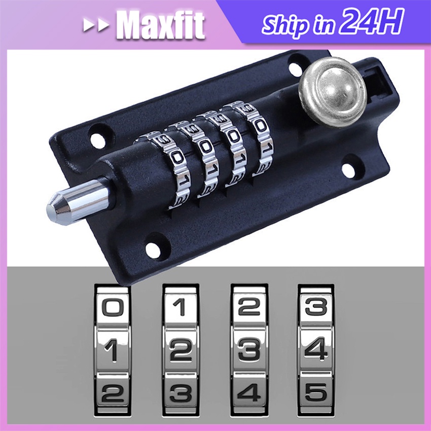 Jual Grendel Slot Kunci Pintu Kode Digit Angka Kombinasi Paswword Latch ...