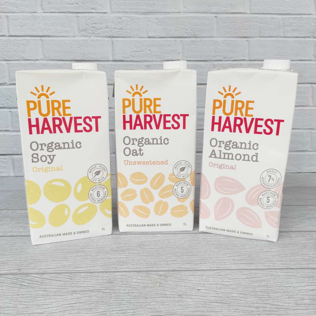 Jual Pure Harvest Organic Oat Almond Soy 1ltr Minuman Vegan Vegetarian ...