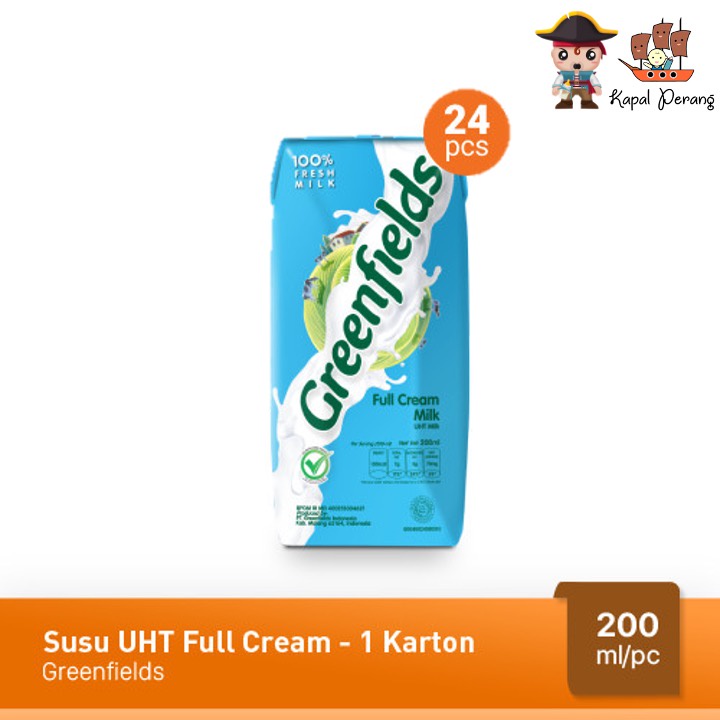 Jual Greenfields UHT Full Cream 200 mL x 24pcs | Shopee Indonesia
