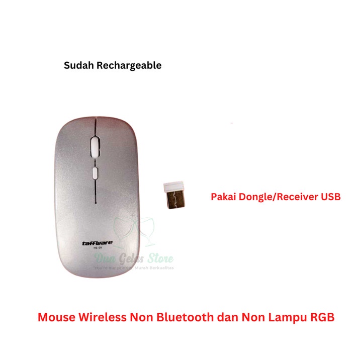 Jual Mouse Wireless Bluetooth Silent Tanpa Dongle Rechargeable Multi ...