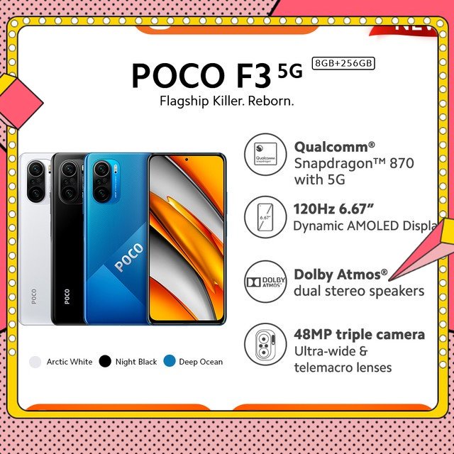 Jual POCO F3 (8GB + 256GB) Snapdragon™ 870 48MP AI Triple Kamera Layar ...