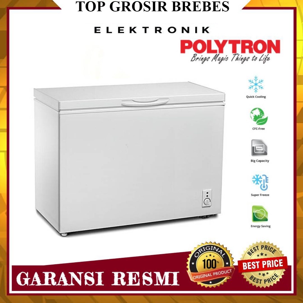 Jual CHEST FREEZER 300 LITER POLYTRON PCF 317 GARANSI RESMI | Shopee ...
