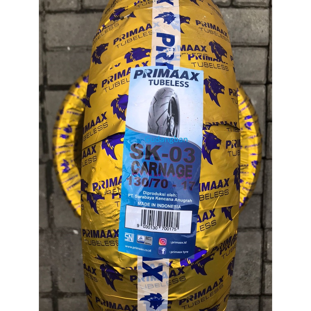 Jual Primaax SK03 Carnage 130 / 70 - 17 SK-03 Ban Luar Motor Tubeless ...
