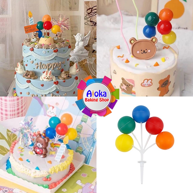 Jual Topper Kue Bentuk Balon / Hiasan Kue Ulang Tahun Balon Tusuk ...
