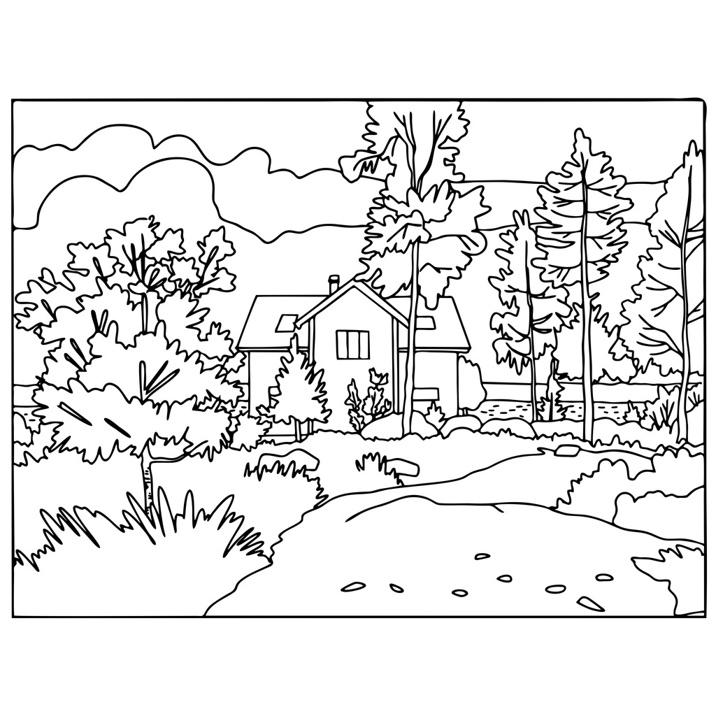 Jual Gambar Mewarnai ~ PEMANDANGAN PART 4/ Seketsa Lukis / Drawing ...