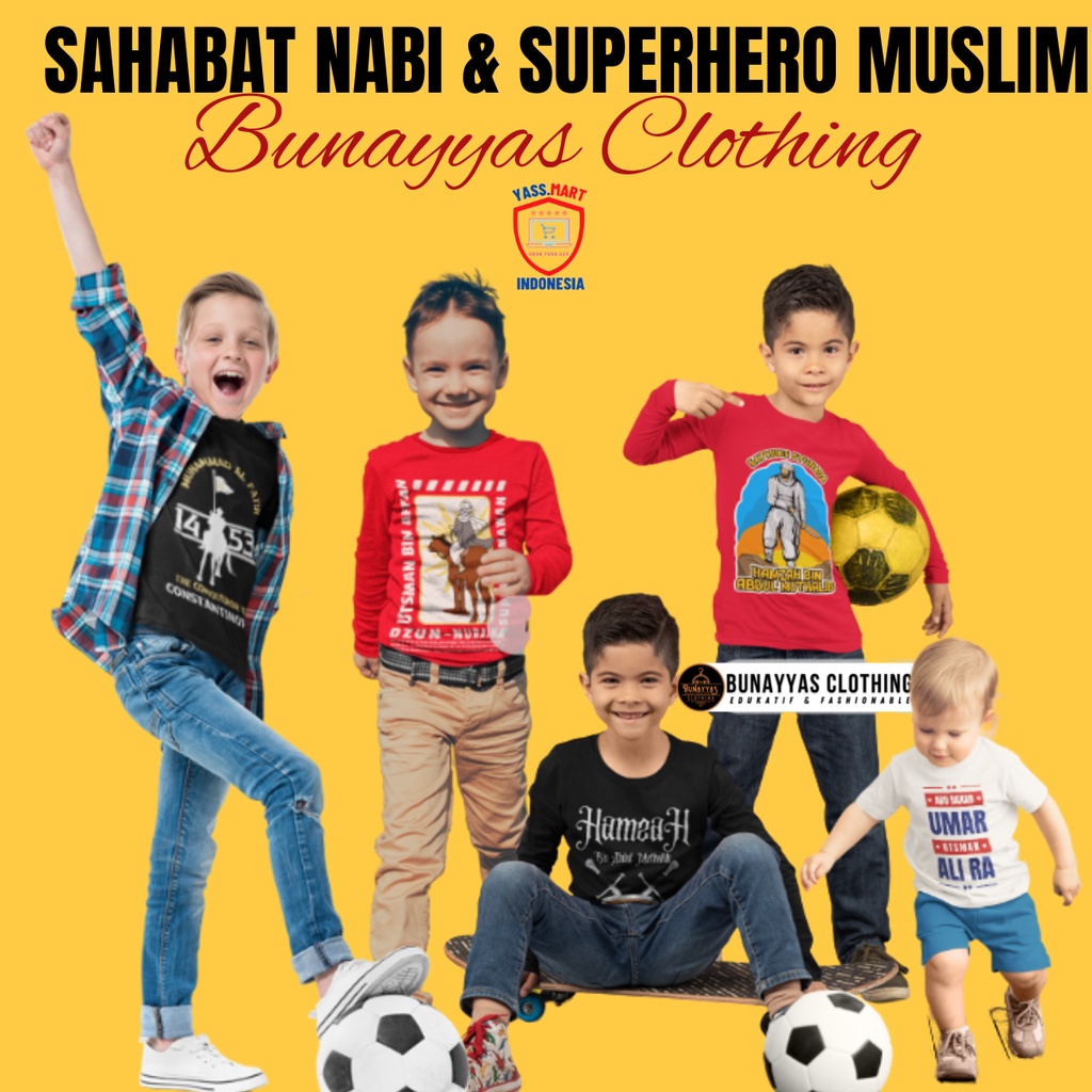 Jual KAOS DAKWAH ANAK LAKI LENGAN PANJANG KHULAFAUR RASYIDIN ABU BAKAR UMAR UTSMAN ALI KAOS ANAK ...