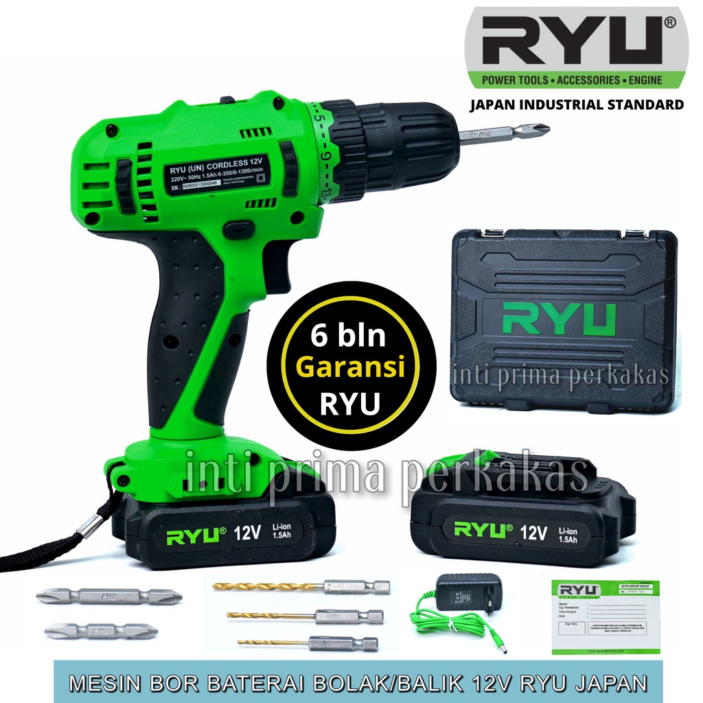 Jual RYU RCD12V Mesin Bor Baterai RCD 12 V Cordless Drill Bor Obeng ...
