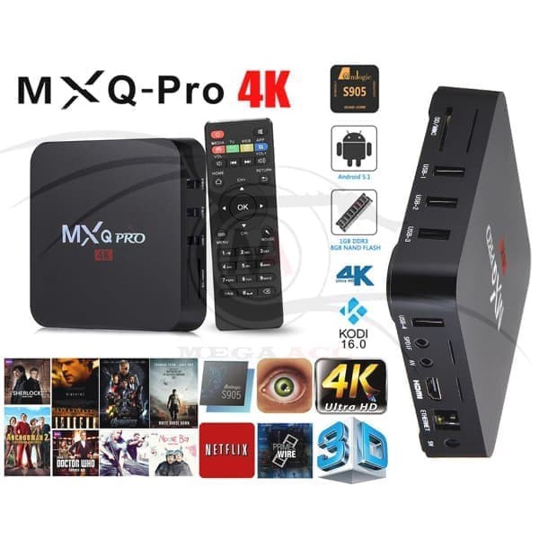 Jual Android TV BOX MXQ-Pro 4K Smart TV Box Media Player - TV BOX ...