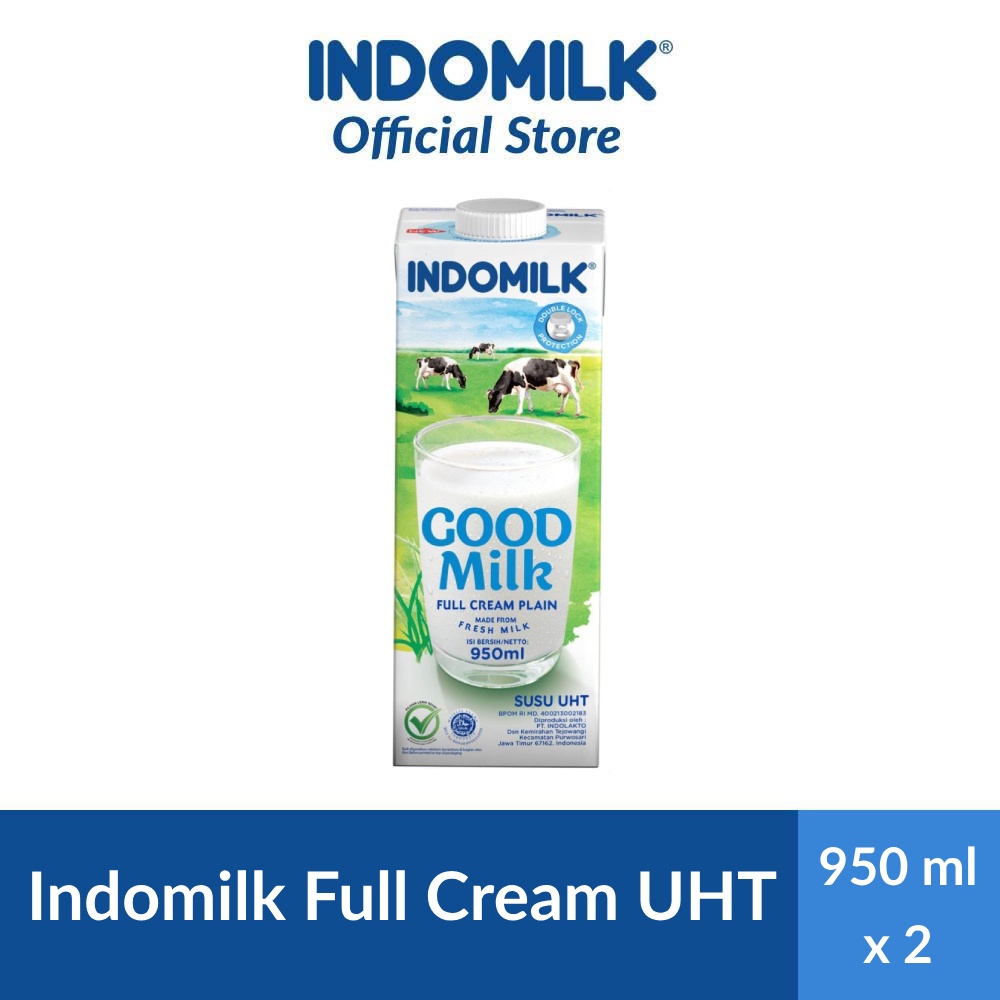 Jual Indomilk Full Cream UHT 950 ml x 2 | Shopee Indonesia