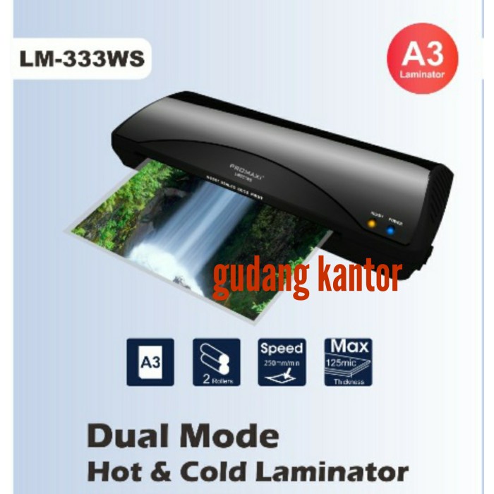 Jual Promaxi LM 333ND size A3 Mesin Laminating / LAMINATOR Hot & Cold LM 333 | Shopee Indonesia