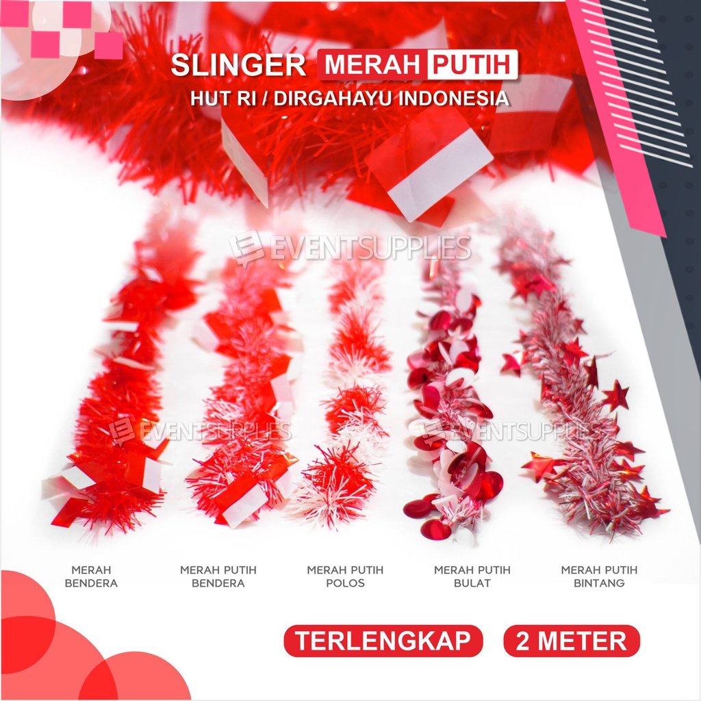 Jual Slinger Merah Putih HUT Kemerdekaan RI Dekorasi Dirgahayu ...