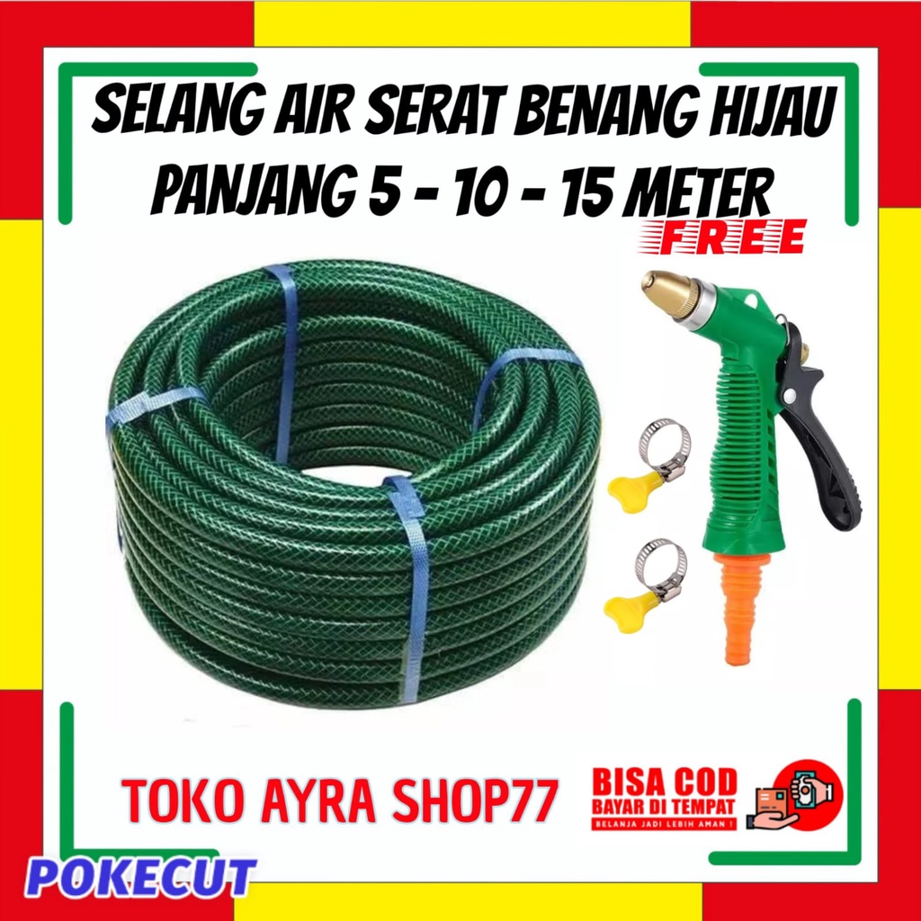 Jual PAKET SELANG AIR CUCI MOTOR 5 METER 10 METER 15 METER + SEMPROTAN AIR 1 BONUS KLEM 2 UNTUK ...