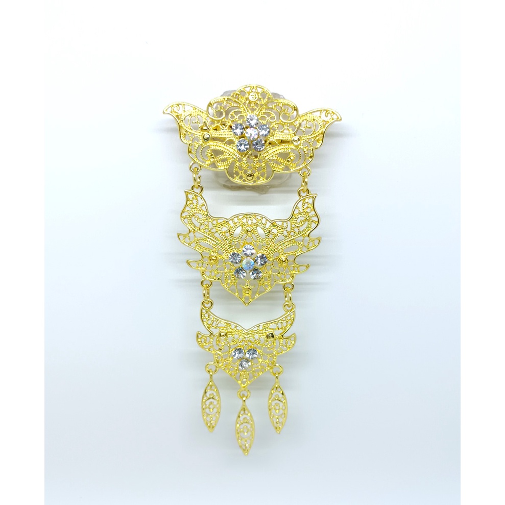 Jual bros kebaya anak dan remaja/bros etnik susun tiga/bros kutubaru ...