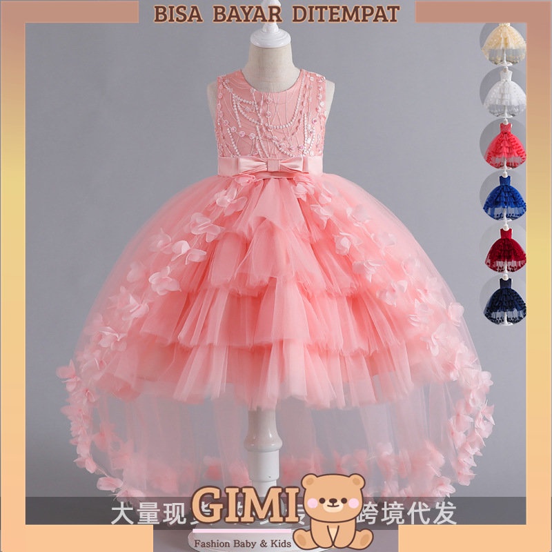 Jual Gaun Pesta Anak Perempuan 3 - 12 Tahun Buntut Putri Kerajaan ...