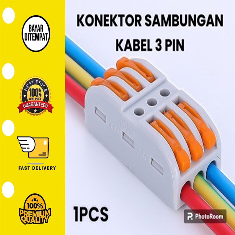 Jual Terminal Penyambung Kabel Listrik 3 Pin Wire Cable Connector PCT ...