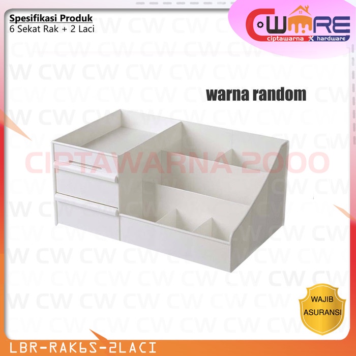 Jual Rak kosmetik lemari makeup sekat laci susun Tempat skincare - LBR ...