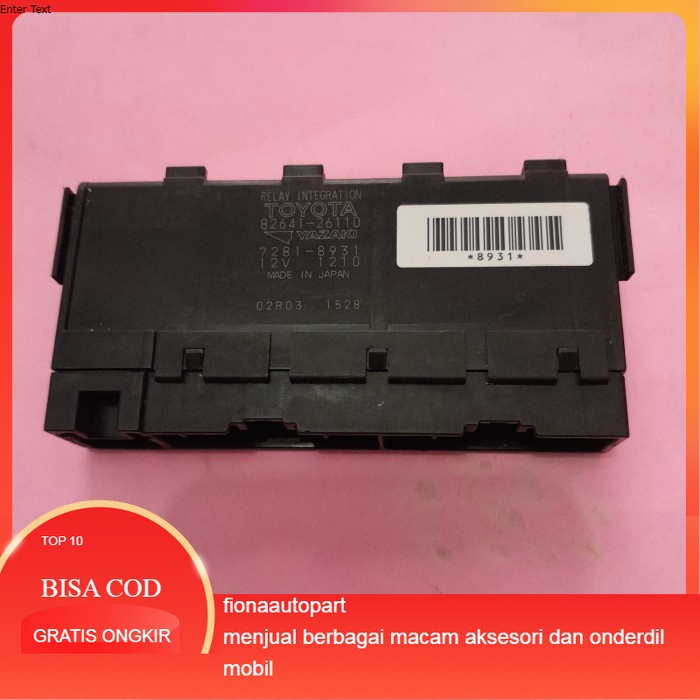 Jual Relay rilay integrasion HILUX HIACE INNOVA 82641-26110 MADE IN ...