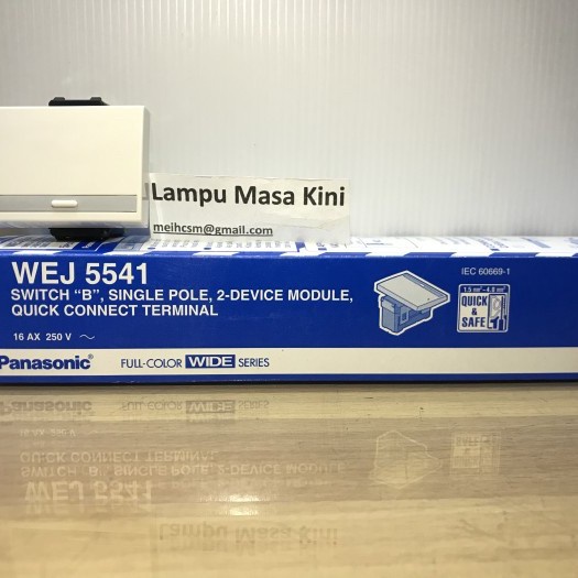 Jual Panasonic WEJ5541 saklar engkel Lebar switch "B" Single Pole ...