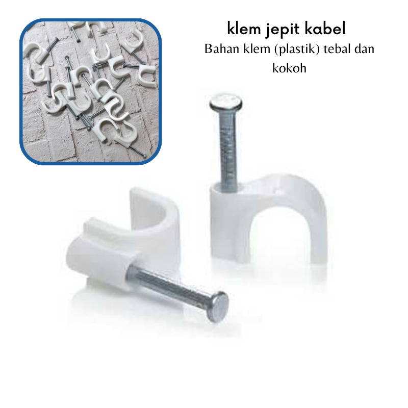 Jual ADK A108 - Klem Jepit Kabel 7 mm Cable Clips Clamp DIJAMIN PAKU ...