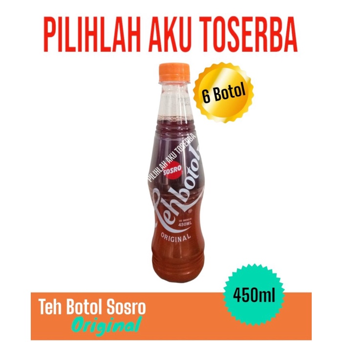 Jual Teh Botol Sosro PET Original 450 ml - ( HARGA 6 BOTOL ) | Shopee Indonesia