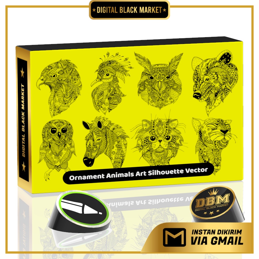 Jual ID28504 - Ornament Animals Art Silhouette Vector CorelDraw ...