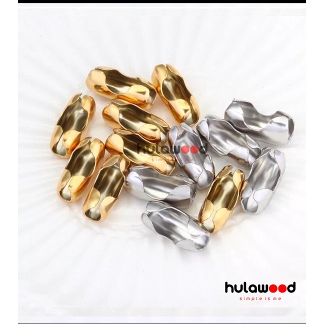 Jual Pengait Kalung Rantai Biji Lada Biji Bambu SILVER GOLD Stainless ...