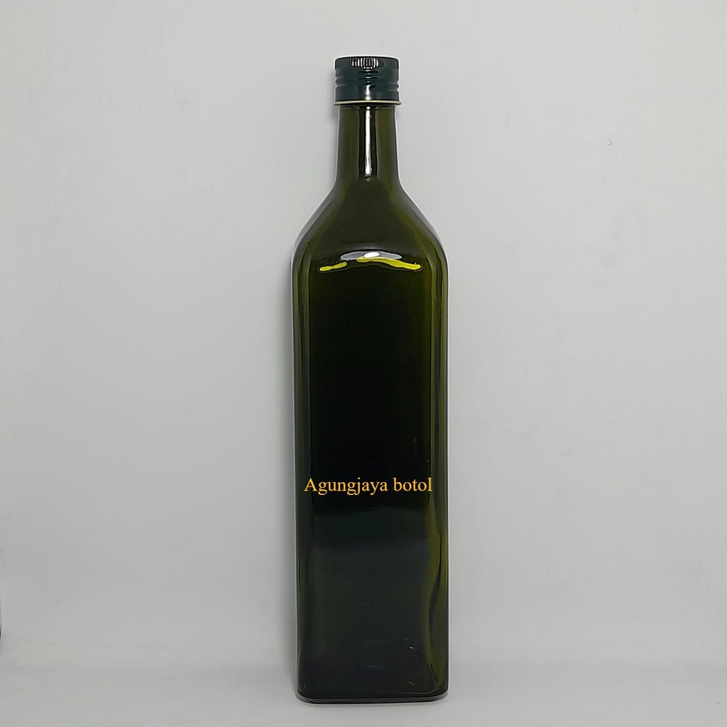 Jual Botol kaca 1000 ml Square Vco Hijau / Botol kaca minuman / botol ...