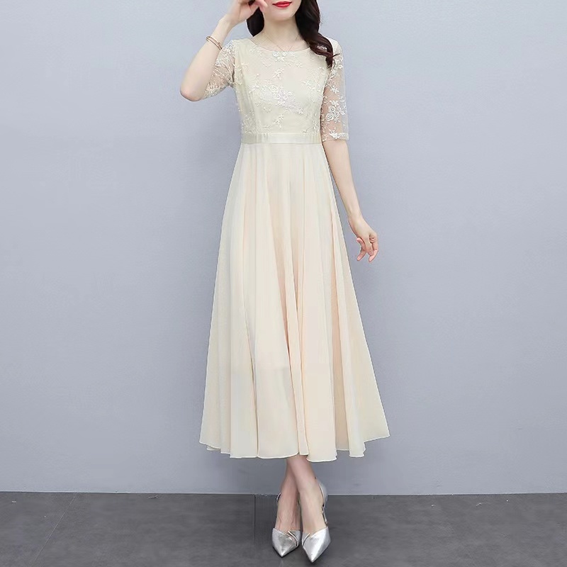 Jual FANMU 2025 Bordir baru gaun maugs/rok gaun renda seksi/Dress pesta ...