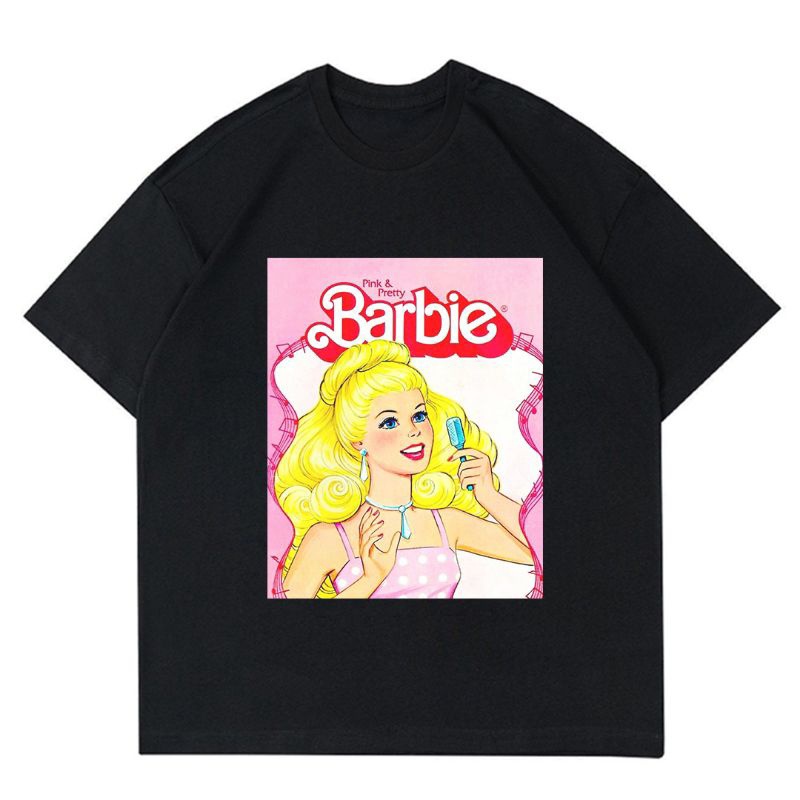 Jual KAOS BARBIE PRETTY | T-SHIRT BAJU BARBIE COMICS | KAOS HITAM ...