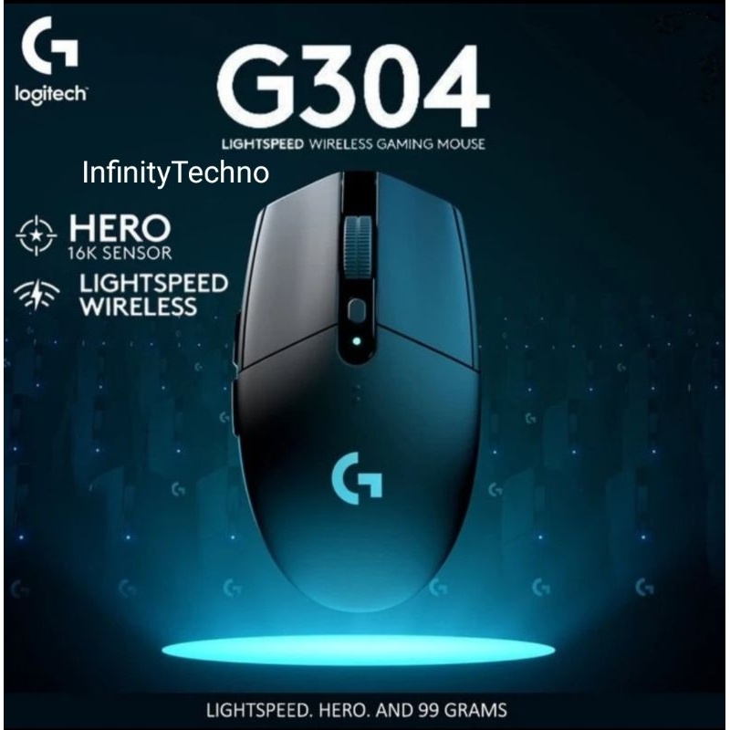 Jual Mouse Wireless Logitech G304 Hitam LIGHTSPEED Black G 304 | Shopee ...