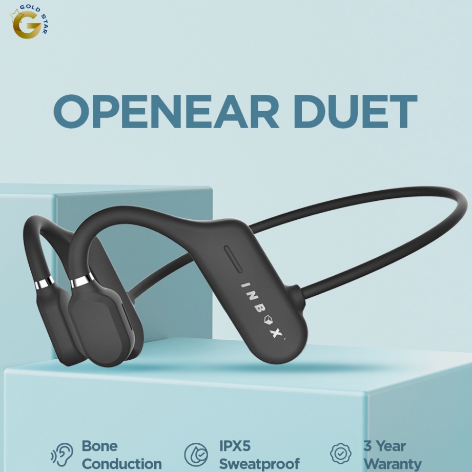 Jual Inbox Open Ear Duet Headset Bluetooth Sporty Open Ear Duet Inbox IPX 5 Bone Conduction ...